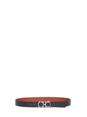 FERRAGAMO Two-tone Gancini Reversible Belt - Multicolor