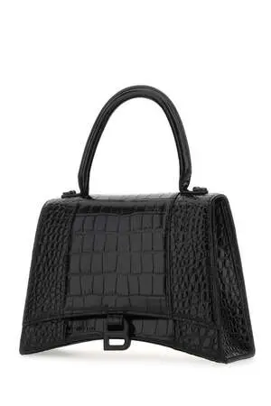 Balenciaga Leather Hourglass Handbag - Black