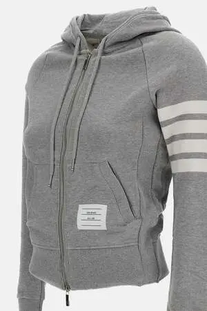 Thom Browne Loopback Cotton 4-bar Zip Hoodie - Multicolor