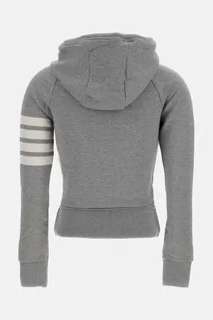 Thom Browne Loopback Cotton 4-bar Zip Hoodie - Multicolor