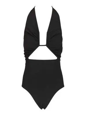 Rick Owens Halterneck Cut-out One-piece Swimsuit - Black