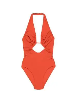 Rick Owens Halterneck Cut-out One-piece Swimsuit - Orange