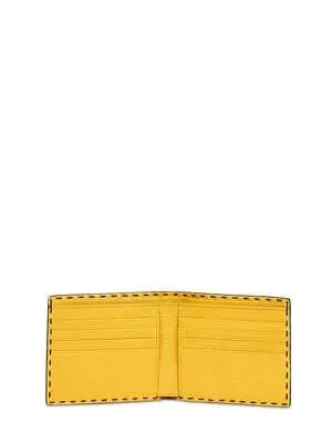 Fendi Black And Yellow Selleria Bi-fold Wallet