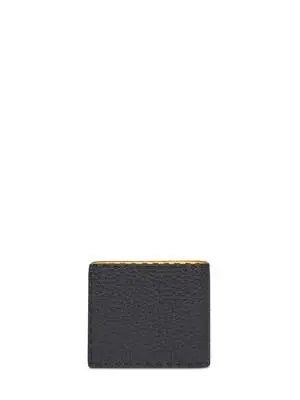 Fendi Black And Yellow Selleria Bi-fold Wallet