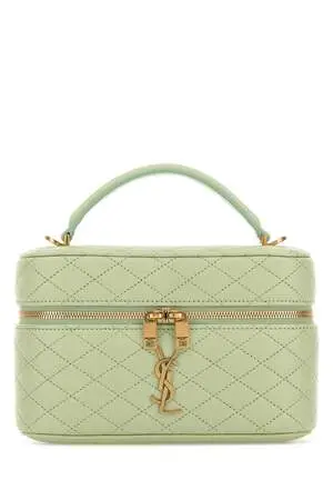 Saint Laurent Gaby Nappa Leather Vanity Handbag - Green