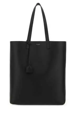 Saint Laurent Calfskin Shopping Bag - Black