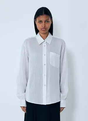 Our Legacy Forever Shirt Striped Cotton Blend With Cupro