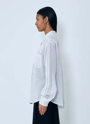 Our Legacy Forever Shirt Striped Cotton Blend With Cupro
