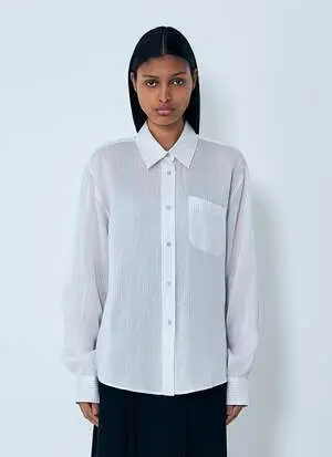 Our Legacy Forever Shirt Striped Cotton Blend With Cupro