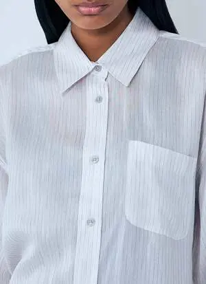 Our Legacy Forever Shirt Striped Cotton Blend With Cupro