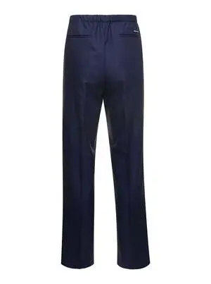 Fendi Wool Straight Leg Trousers - Multicolor
