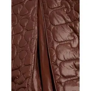 GANNI Quilted Coat With Contrasting Collar