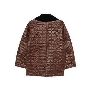 GANNI Quilted Coat With Contrasting Collar