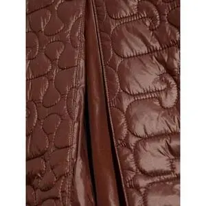 GANNI Quilted Coat With Contrasting Collar