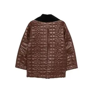 GANNI Quilted Coat With Contrasting Collar