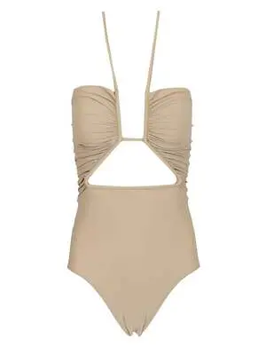 Rick Owens Prong One-piece Swimsuit With Cut-out - Cream