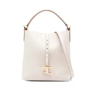 TOD'S TOD'S Leather Bucket Bag Cream