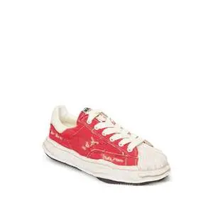 Mihara Yasuhiro Canvas Distressed Low-top Trainers - Red