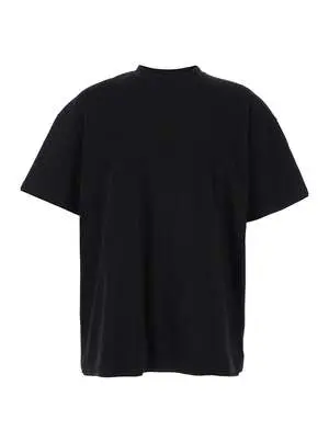 JIL SANDER Black Double-layers T-shirt In Cotton - Multicolor