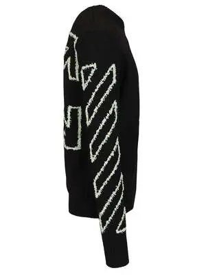 Off-White Arrows" Embroidered Crewneck Sweater - Black