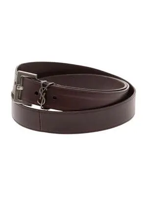 Saint Laurent Cassandre Leather Belt - Multicolor