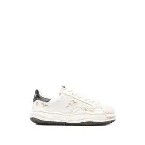 Mihara Yasuhiro Distressed Effect Lace-up Sneakers - White