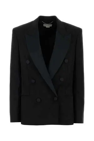 Stella McCartney Double Breasted Wool Blazer - Black
