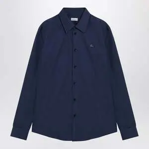 Burberry Cotton Shirt With Ekd - Blue