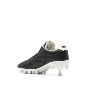 Mihara Yasuhiro Quilted Lace-up Kitten Heel Trainers