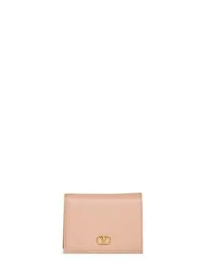Valentino Garavani Valentino Garavani Women Rose Sand Vlogo Signature Wallet Multicolor
