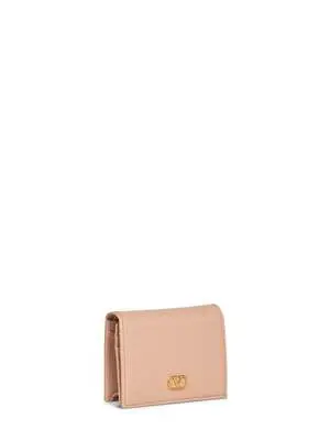 Valentino Garavani Rose Sand Vlogo Signature Wallet - Multicolor