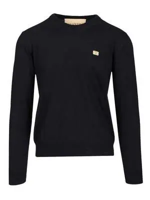 Valentino Garavani Vlogo Wool Crew Neck Sweater