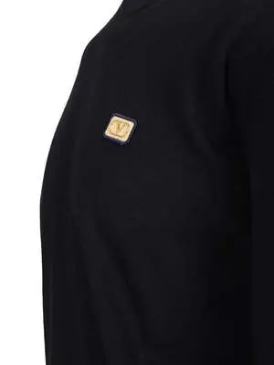 Valentino Garavani Vlogo Wool Crew Neck Sweater