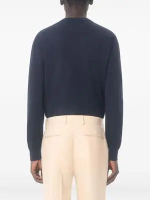 Valentino Garavani Vlogo Wool Crew Neck Sweater