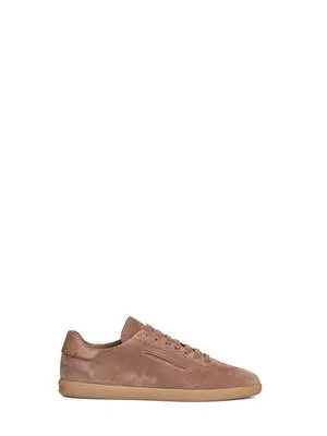 Zegna Dark Beige Suede Low-top Sneakers - Multicolor