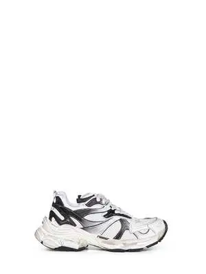 Balenciaga BALENCIAGA White And Black Mesh And Nylon Runner Sneakers Multicolor