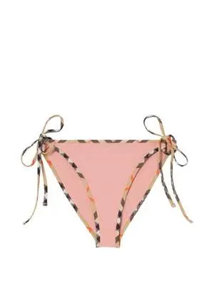 Burberry Bikini Bottoms With Checked Edging - Multicolor