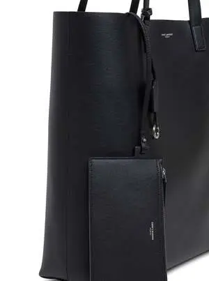 Saint Laurent Shopping Bold Handbag In Leather - Black