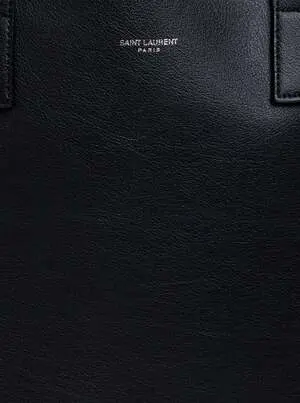 Saint Laurent Shopping Bold Handbag In Leather - Black