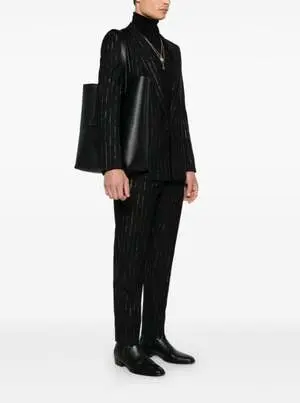 Saint Laurent Shopping Bold Handbag In Leather - Black