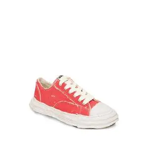 Mihara Yasuhiro Distressed Effect Lace-up Low-top Sneakers - Red