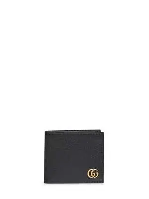 Gucci Black Gg Marmont Bi-fold Card Case Wallet - Multicolor