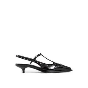 Miu Miu Patent Leather Slingback Pumps - Black