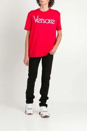 Versace Embroidered Logo Tee