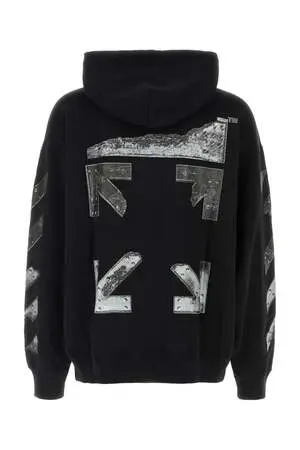 Off-White Cotton Hooded Sweatshirt
