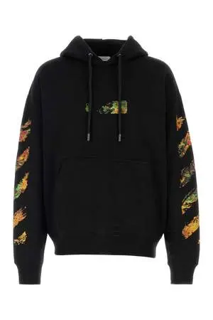 Off-White Cotton Hooded Sweatshirt