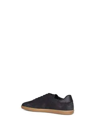 Zegna Dark Blue Suede Low-top Sneakers - Multicolor