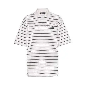 ROTATE BY BIRGER CHRISTENSEN Striped Polo Shirt With Logo Patch