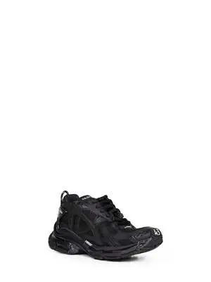 Balenciaga Matte Black Mesh And Nylon Runner Sneakers