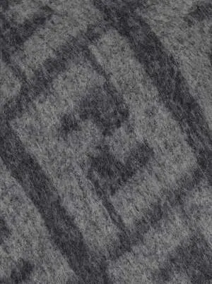 Fendi Wool Sweater With Ff Jacquard Motif - Gray